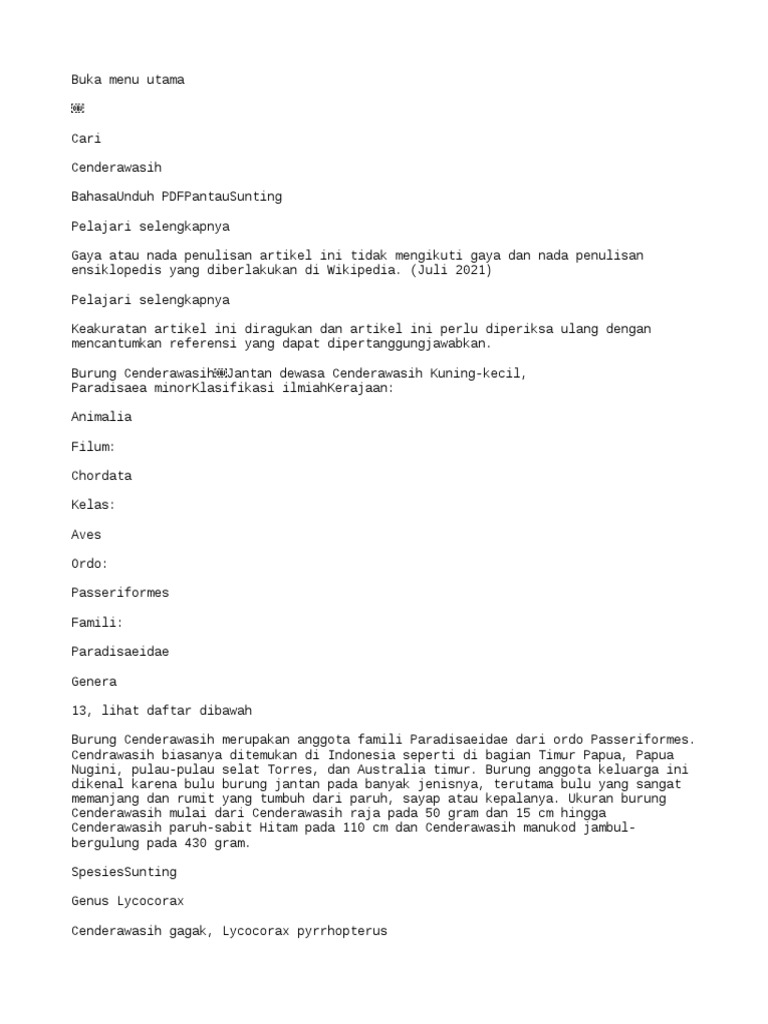 Cendrawasih | PDF | Griya & Taman | Kesehatan Holistik