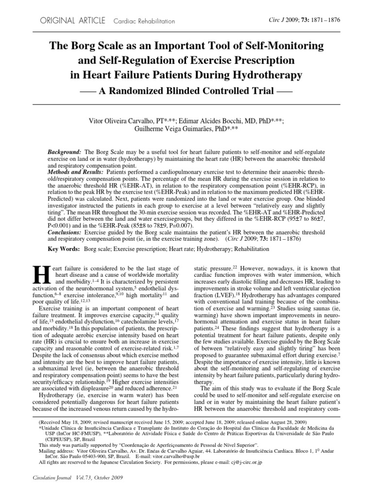 Borg Scale | PDF | Heart Failure | Heart Rate
