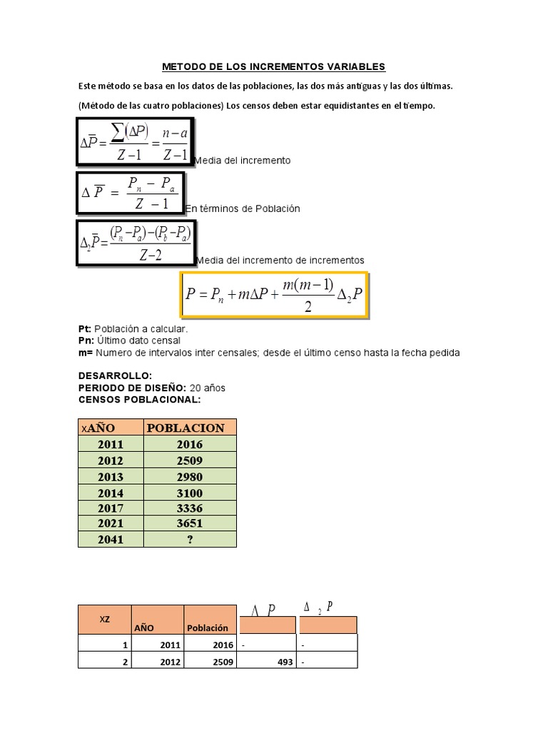 Metodo de Los Incrementos Variables | PDF | Matemáticas