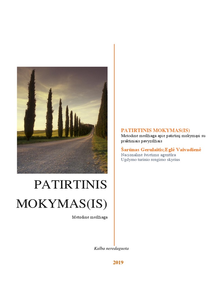 Patirtinis Mokymas (Is) | PDF
