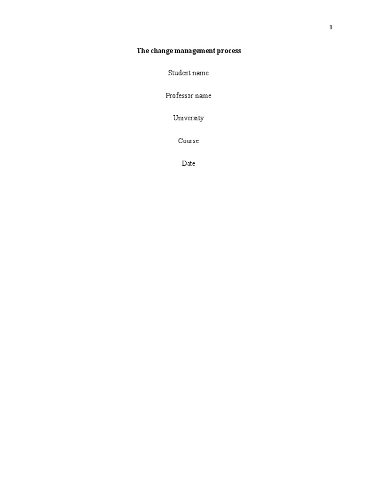The Change Management Process | Download Free PDF | Sustainability ...