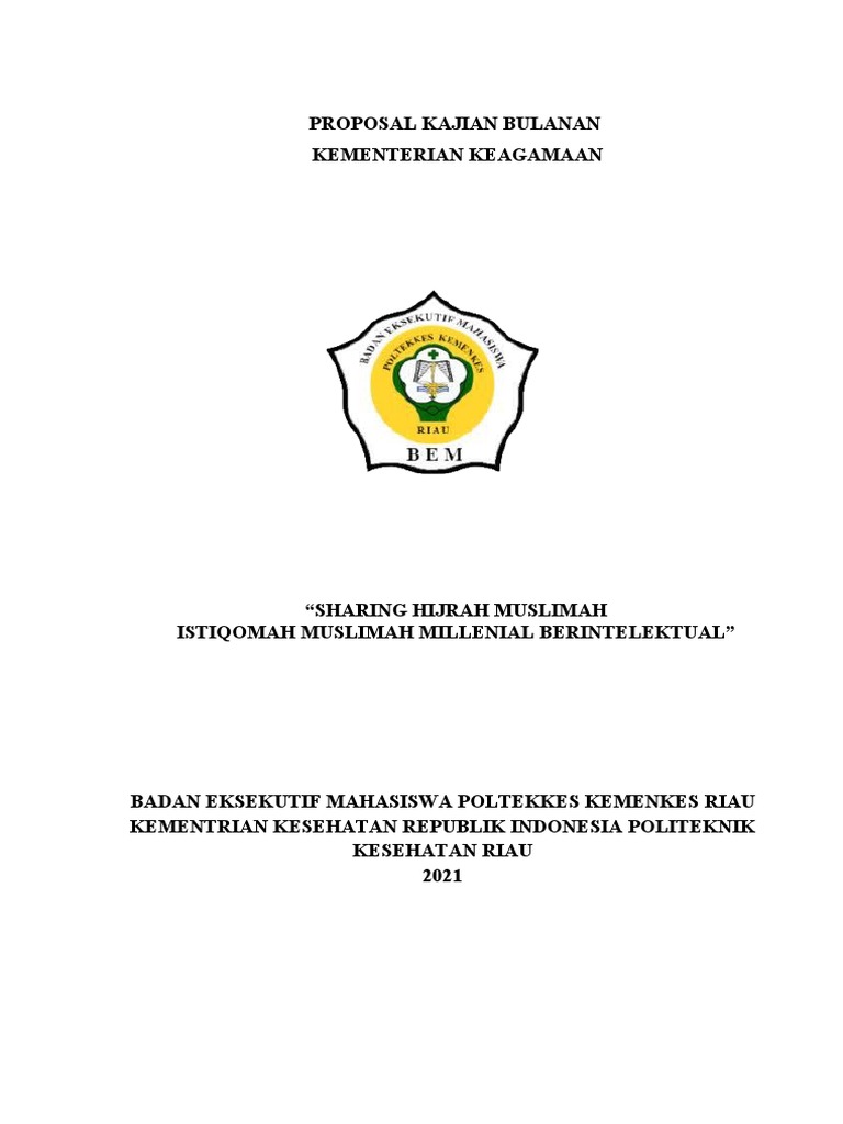 Proposal Kajian Bulanan Muslimah | PDF | Karier & Perkembangan