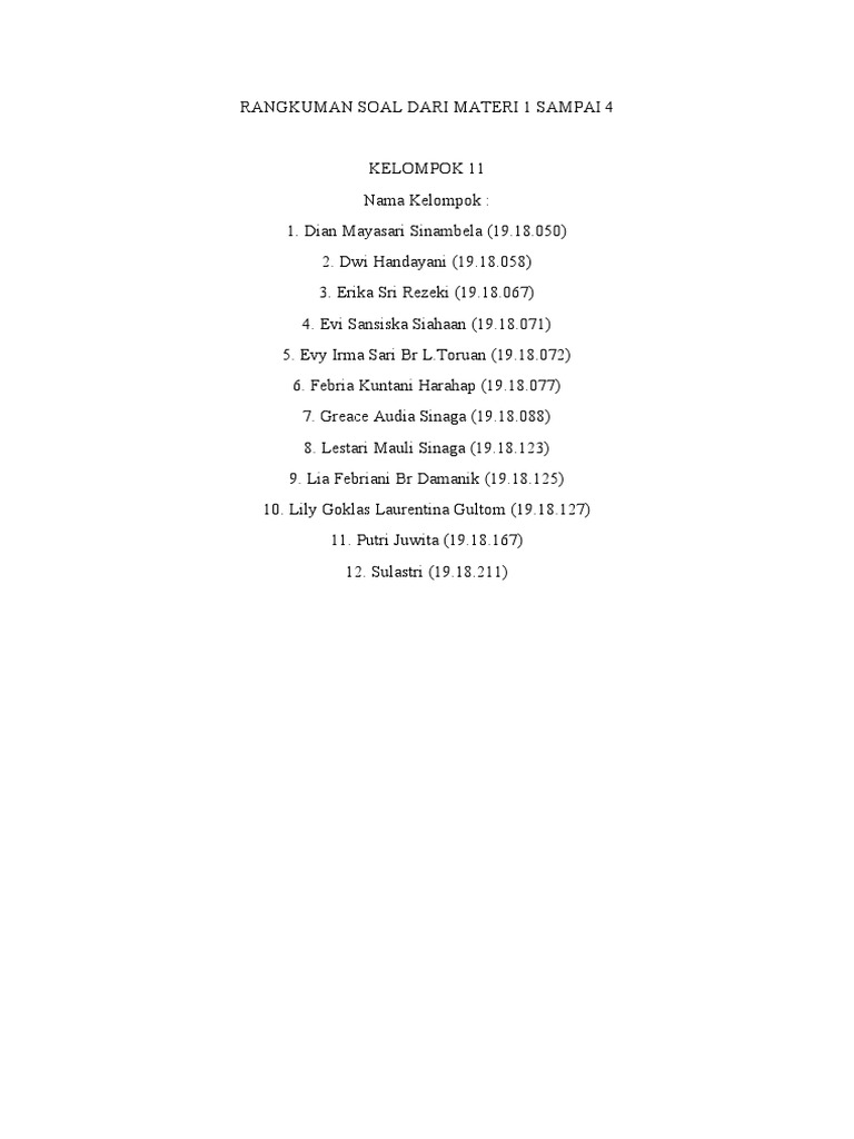 Soal Kelompok 11 | PDF