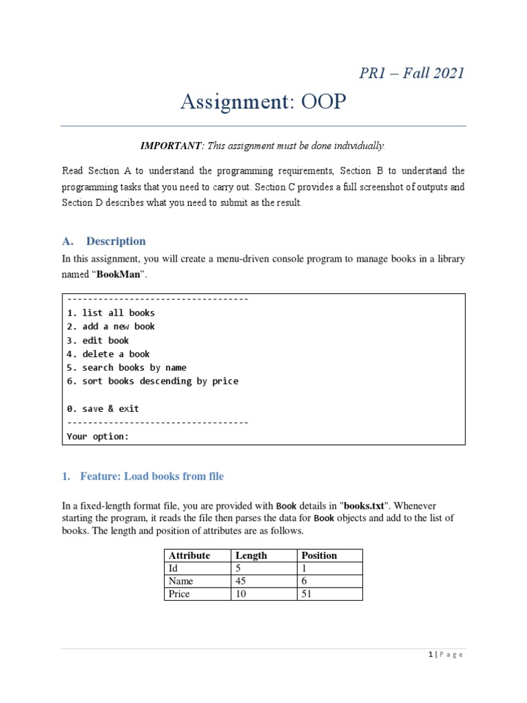Assignment Oop Pr1 Fall 2021 Pdf Parameter Computer Programming Programming 9703