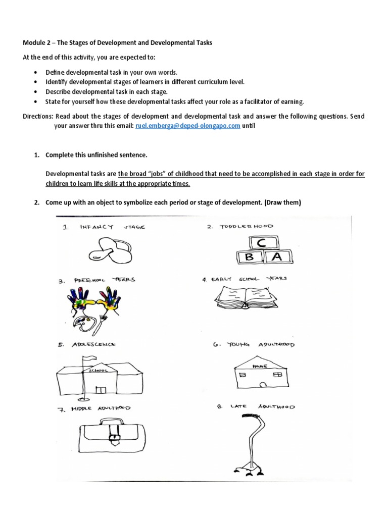 Module 2 - The Stages of Development and Developmental Tasks | PDF ...