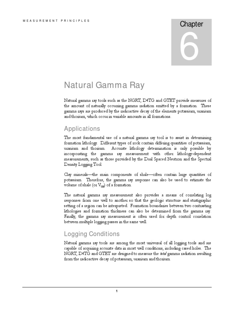 Natural Gamma Ray: Applications | PDF | Radioactive Decay | Radiation