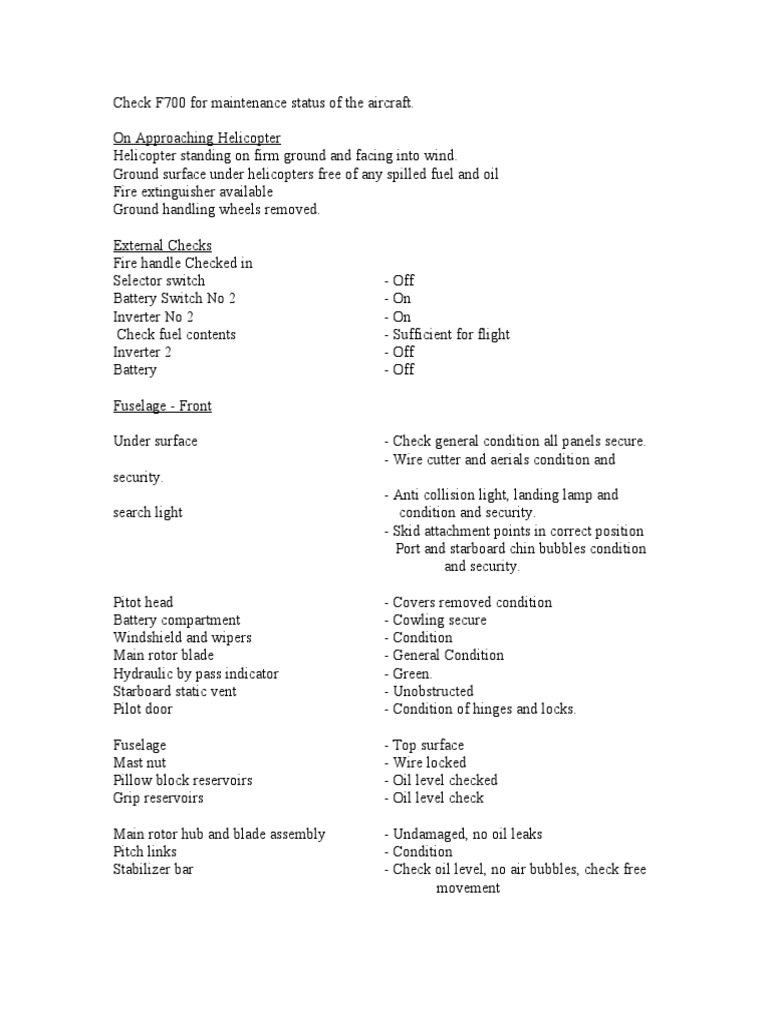Bell 212 CHK List | PDF | Turbocharger | Power Inverter