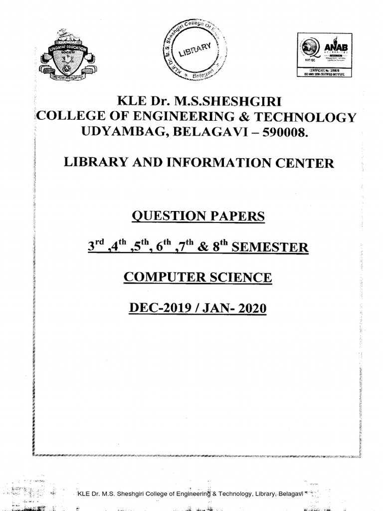 Dec-2019 - Jan-2020 - CS Vtu QP | PDF | Computer Engineering | Computing