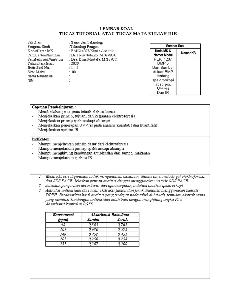 Lembar Soal Tugas 3 | PDF | Sains & Matematika | Teknologi & Rekayasa