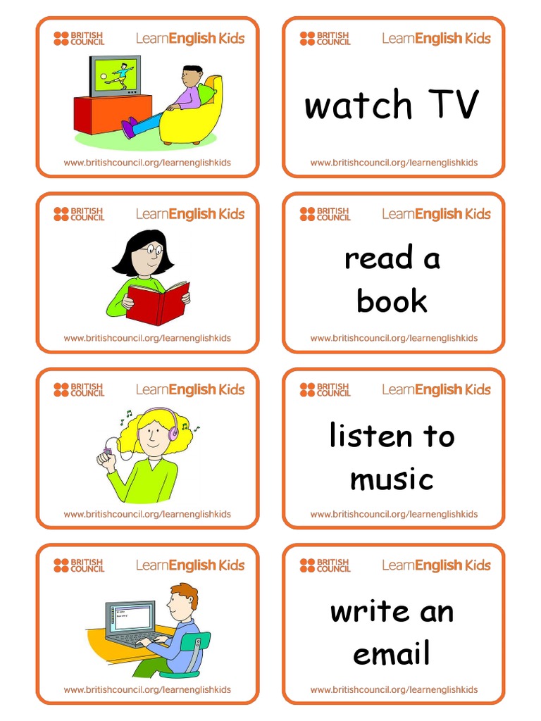 Flashcards Free Time Activities | PDF