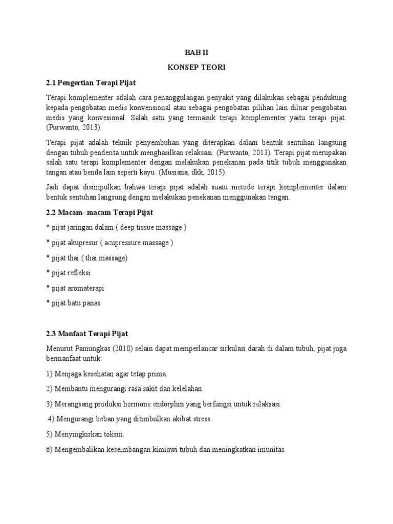 Bab II Terapi Pijat | PDF