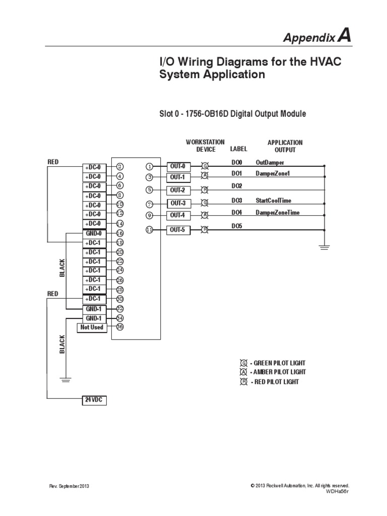 I/O Wiring Diagrams For The HVAC System Application: Appendix | PDF ...