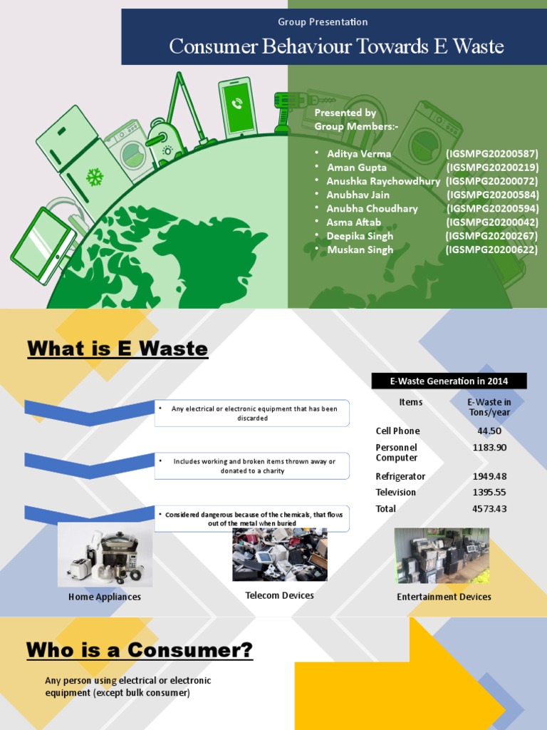 Consumer Behaviour Towards E-Waste | PDF | Electronic Waste | Recycling