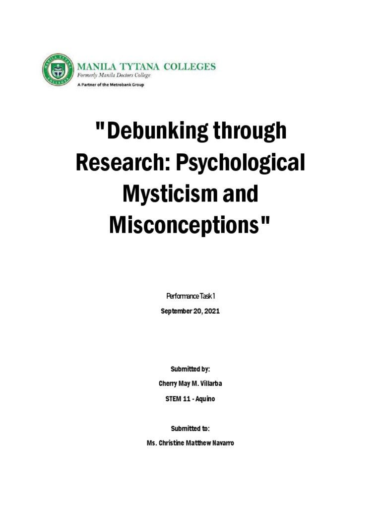 Research PT1 Emp-Tech | PDF | Psychology | Clinical Psychology