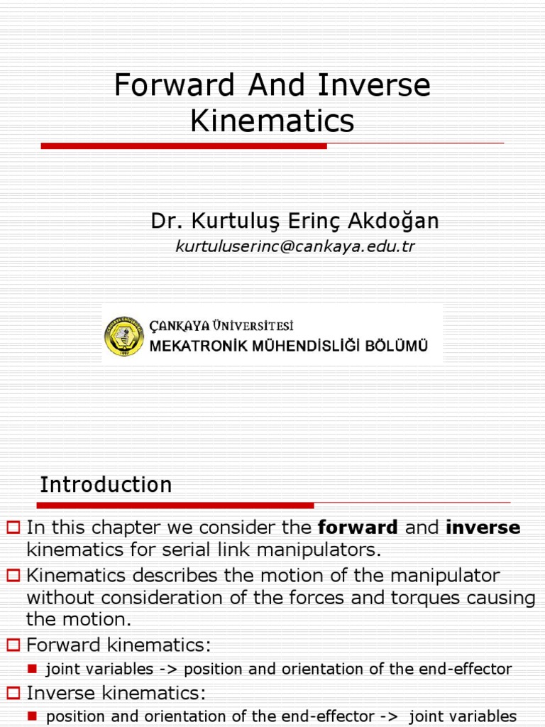 Forward and Inverse Kinematics | PDF | Trigonometric Functions | Kinematics