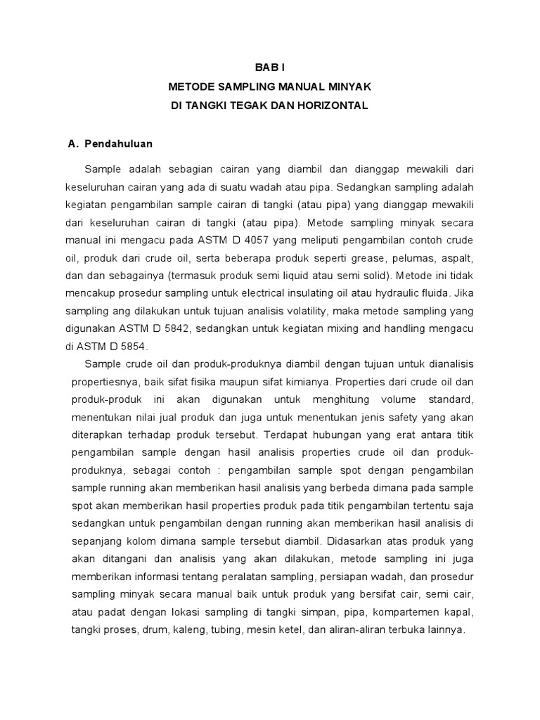 MODUL SAMPLING MINYAK - NEW (Repaired) (Repaired) | PDF