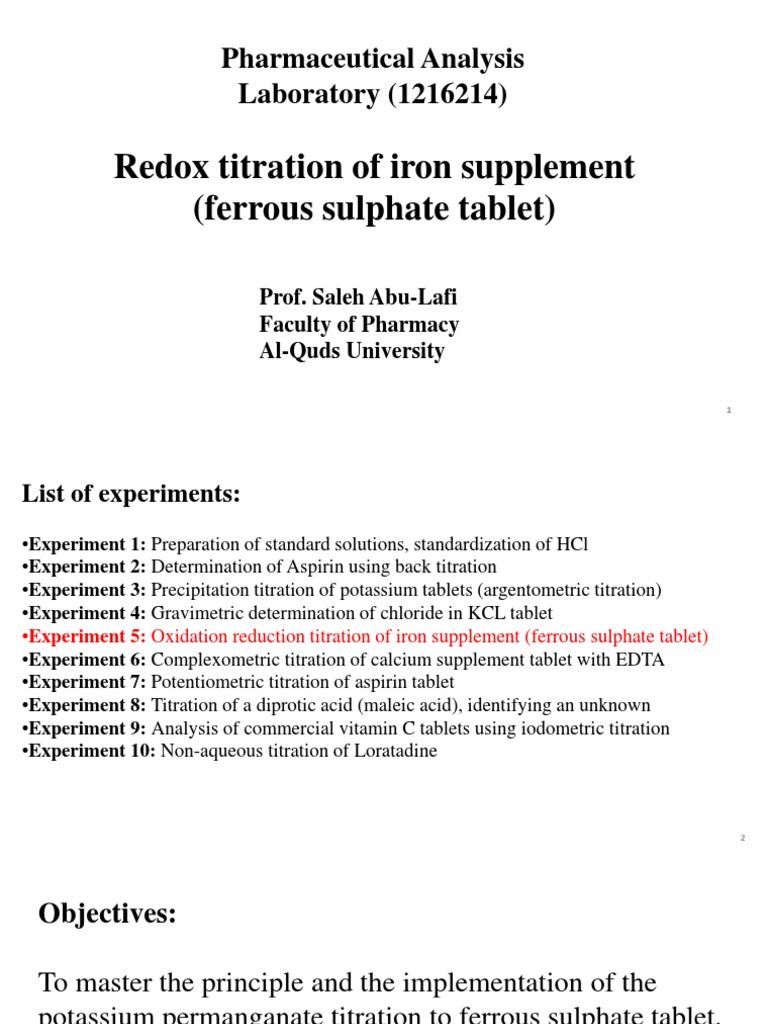 214 Lab-Exp 5 2021 | PDF | Redox | Chemistry 214 Lab-Exp 5 2021 | PDF | Redox | Chemistry