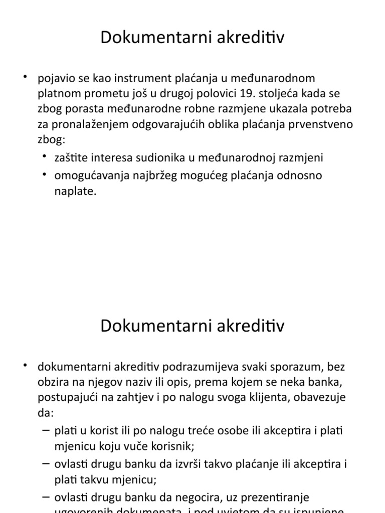 Dokumentarni Akreditiv | PDF
