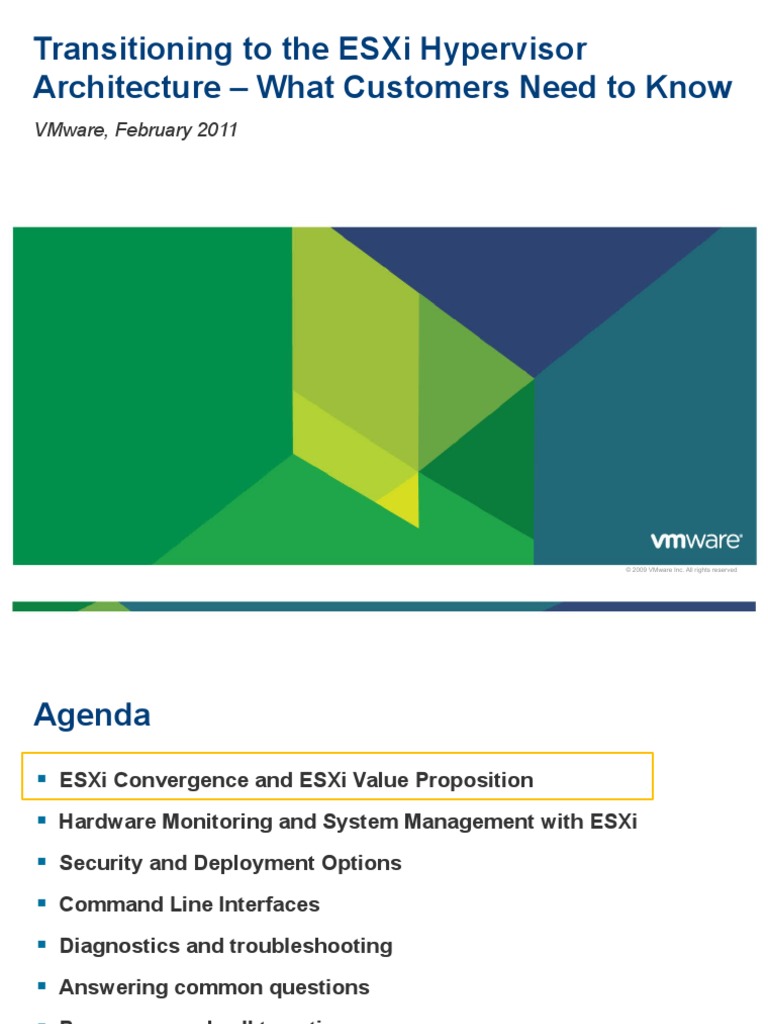 Transitioning To ESXi | PDF | V Mware | Software