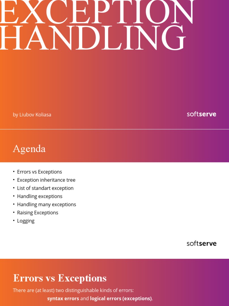 Exception Logging | PDF | Parameter (Computer Programming) | Class ...
