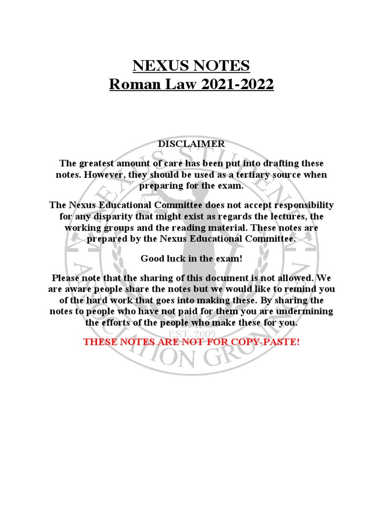 Roman Law Overview and Historical Context | PDF | Roman Law | Ancient Rome