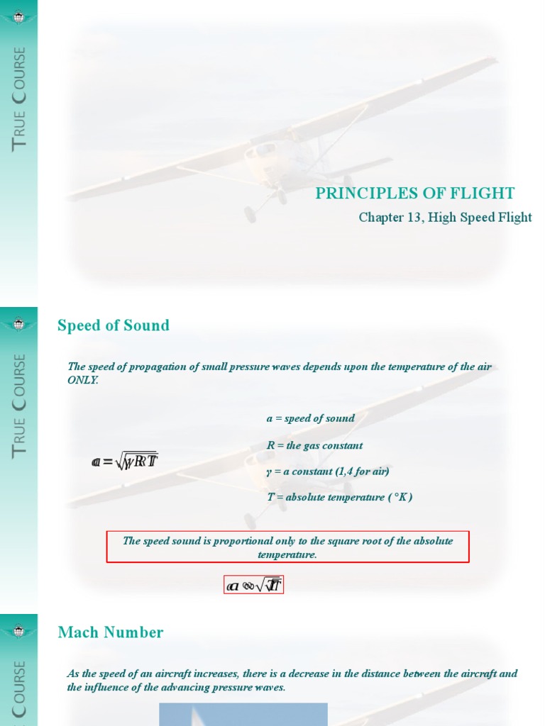 High Speed Flight Principles and Effects | PDF | Mach Number | Aerodynamics