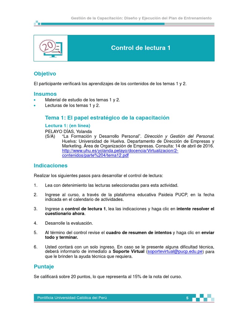 Control de Lectura 1 | PDF