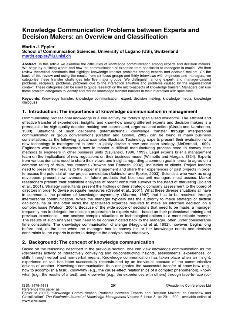 Knowledge Biases Tok | PDF | Expert | Communication