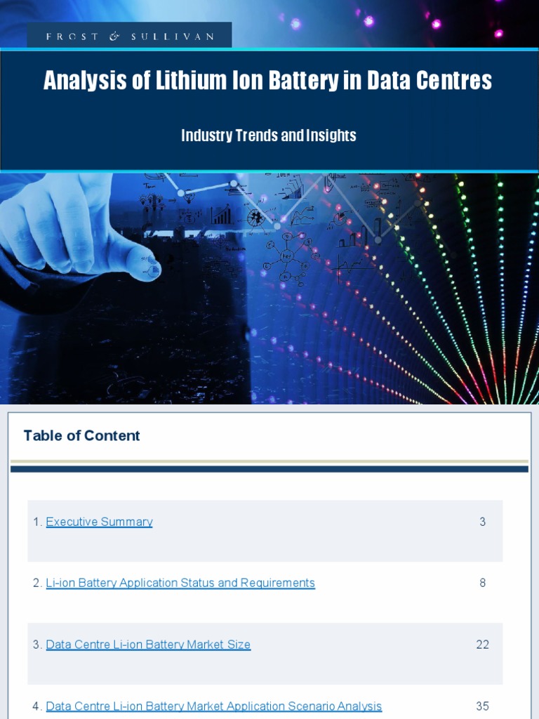 Analysis of Lithium Ion Battery in Data Centres | PDF | Lithium Ion ...