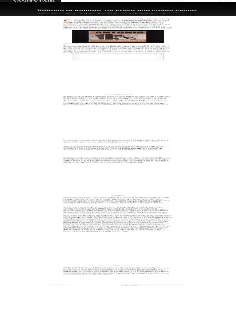 Antonio El Bailarín, Un Preso Que Comía Caviar | PDF | Arte