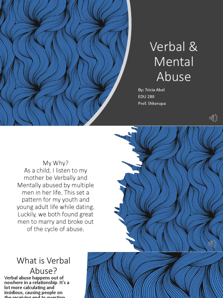 Verbal-Mental Abuse Presentation Edu280 | PDF | Psychological Abuse ...