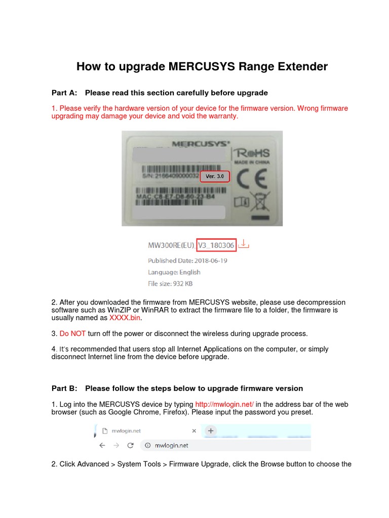 Upgrade Guide for MERCUSYS Extender | PDF | Business | Technology ...