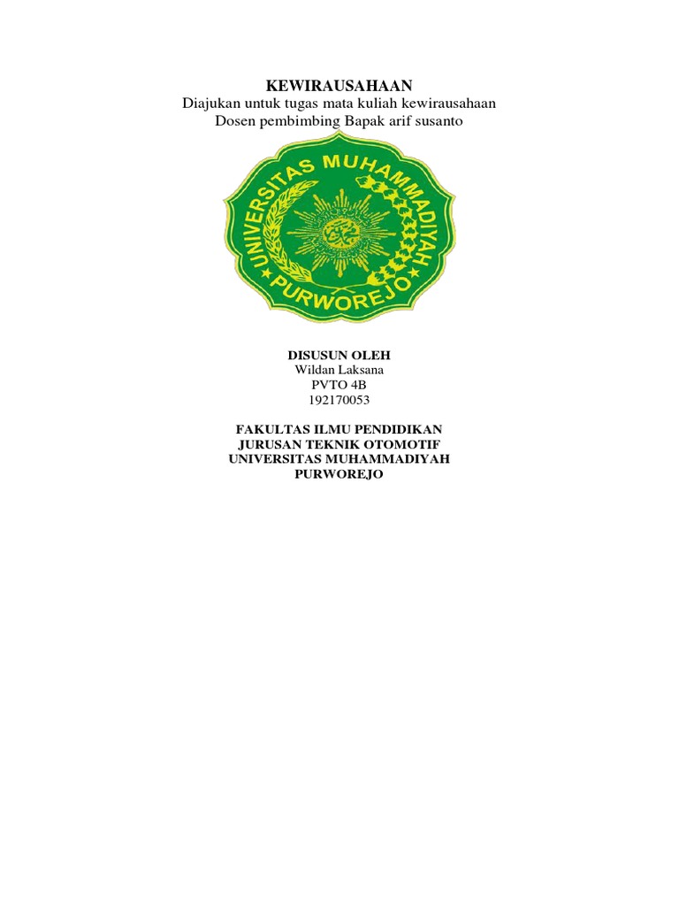 Rancangan Kewirausahaan PDF | PDF | Bisnis Rancangan Kewirausahaan PDF | PDF | Bisnis