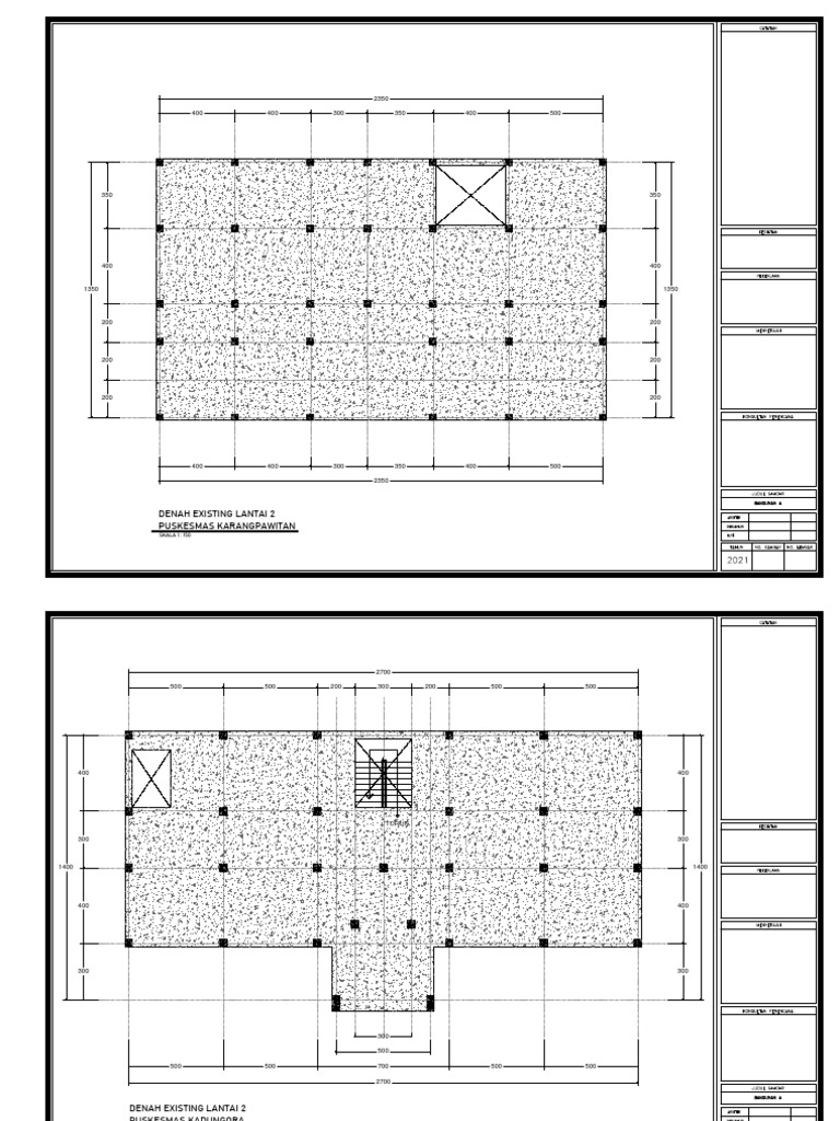 Denah Existing Lantai 2 Puskesmas Karangpawitan: SKALA 1: 150 | PDF