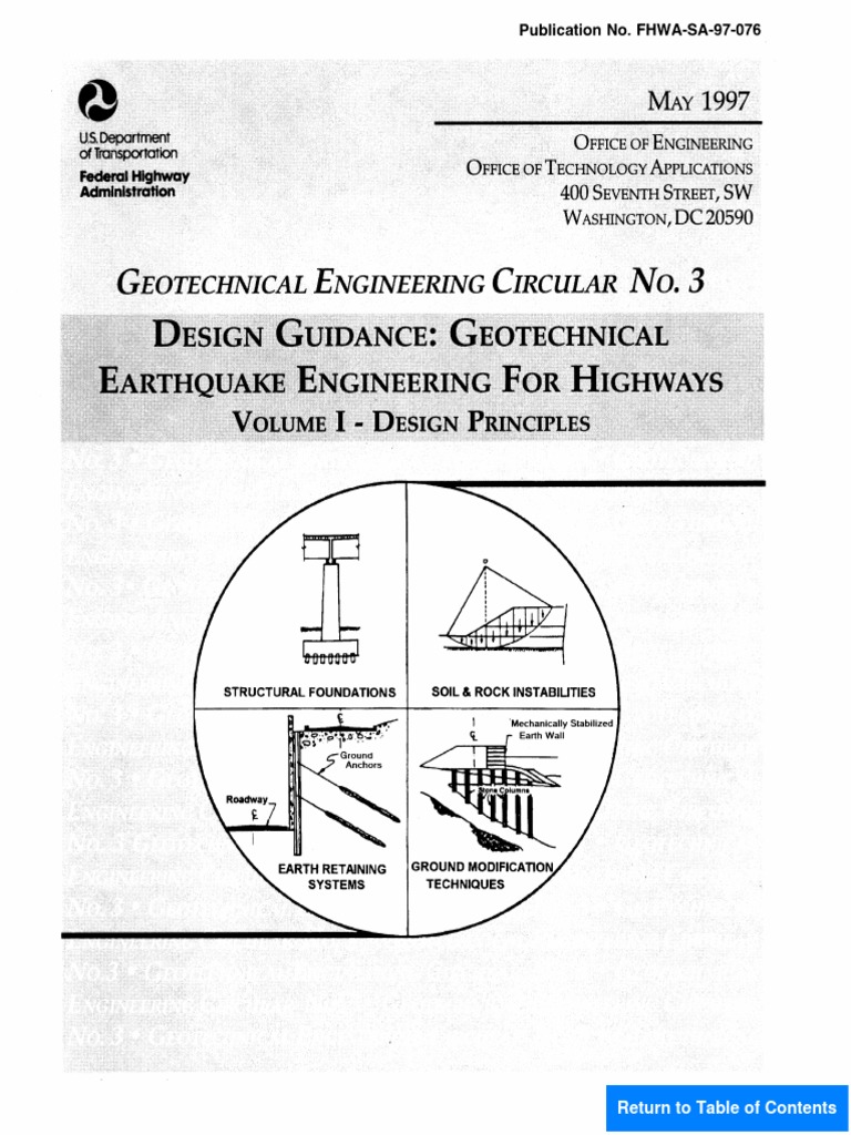 Design Guidance - Geotechnical Earthquake Engineering For Highways V I ...