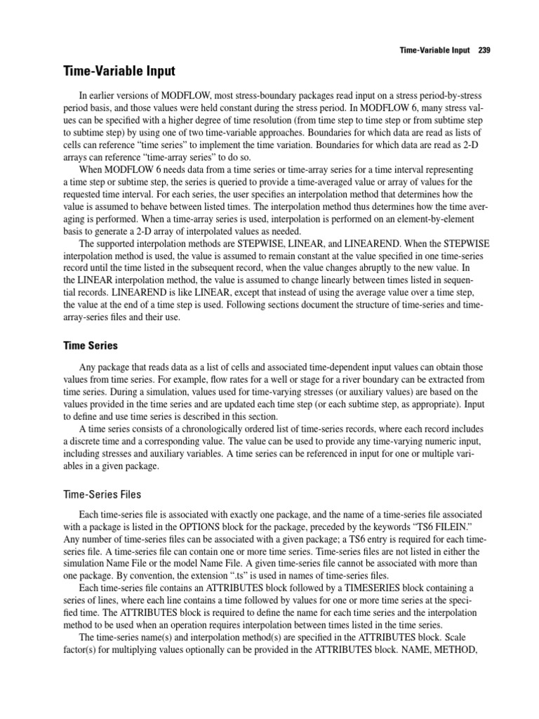 Manual Modflow 6 251 292 | PDF | Time Series | Array Data Type