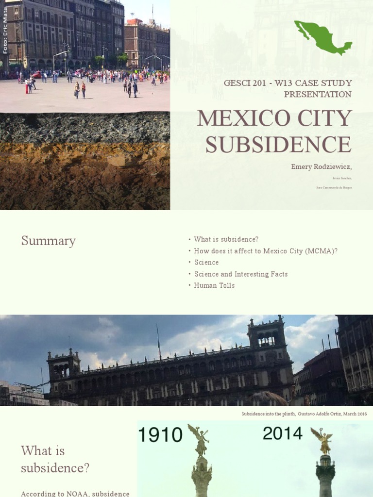 Gesci 201 - W13 Case Study Presentation: Mexico City Subsidence | PDF | Aquifer | Mexico City