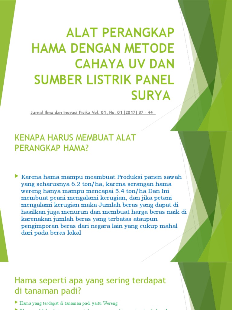 ALAT PERANGKAP HAMA DENGAN METODE CAHAYA UV DANaaa | PDF
