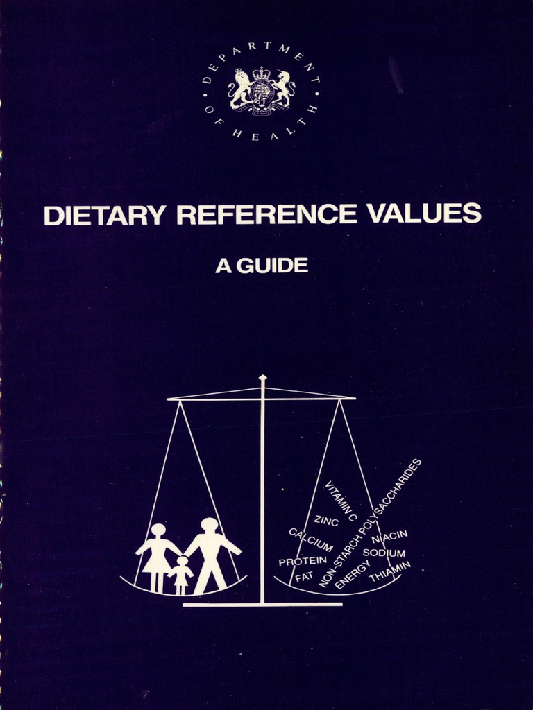 Dietary Reference Values - A Guide 1991 | PDF | Fat | Nutrients