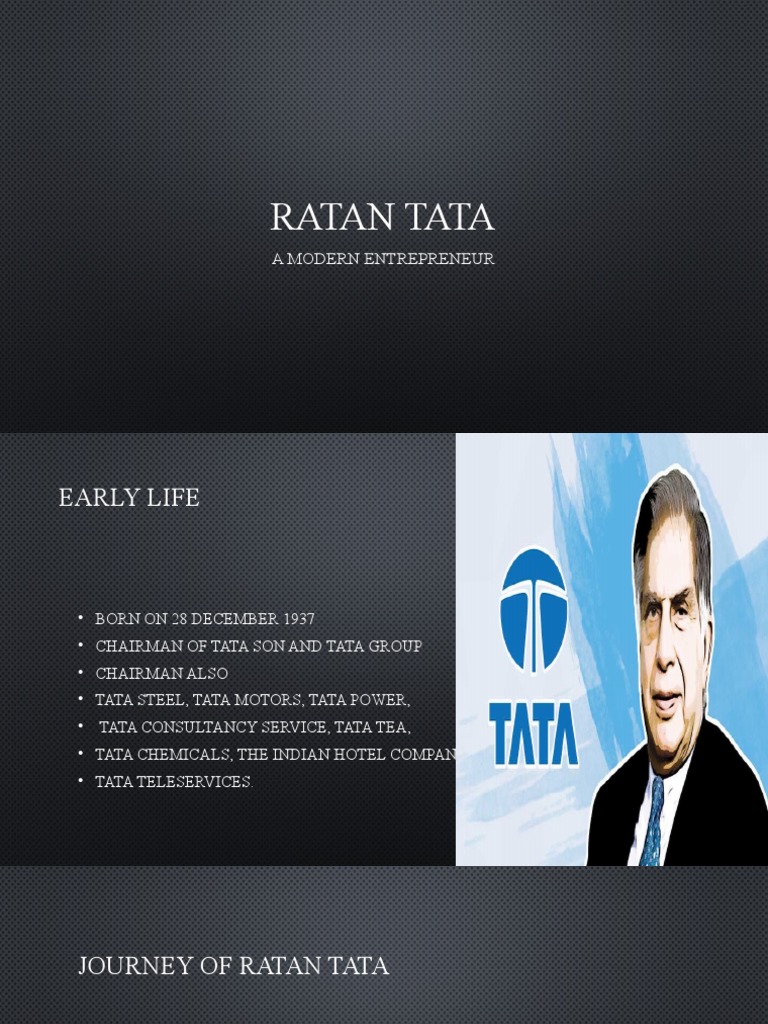 Ratan Tata: The Modern Entrepreneur Behind Tata Group's Global Success ...