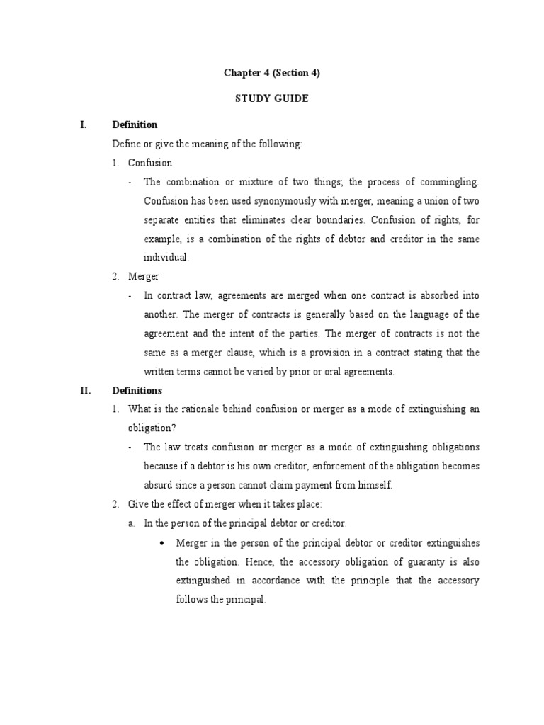 Chapter 4 (Section 4) Study Guide I | PDF | Guarantee | Surety