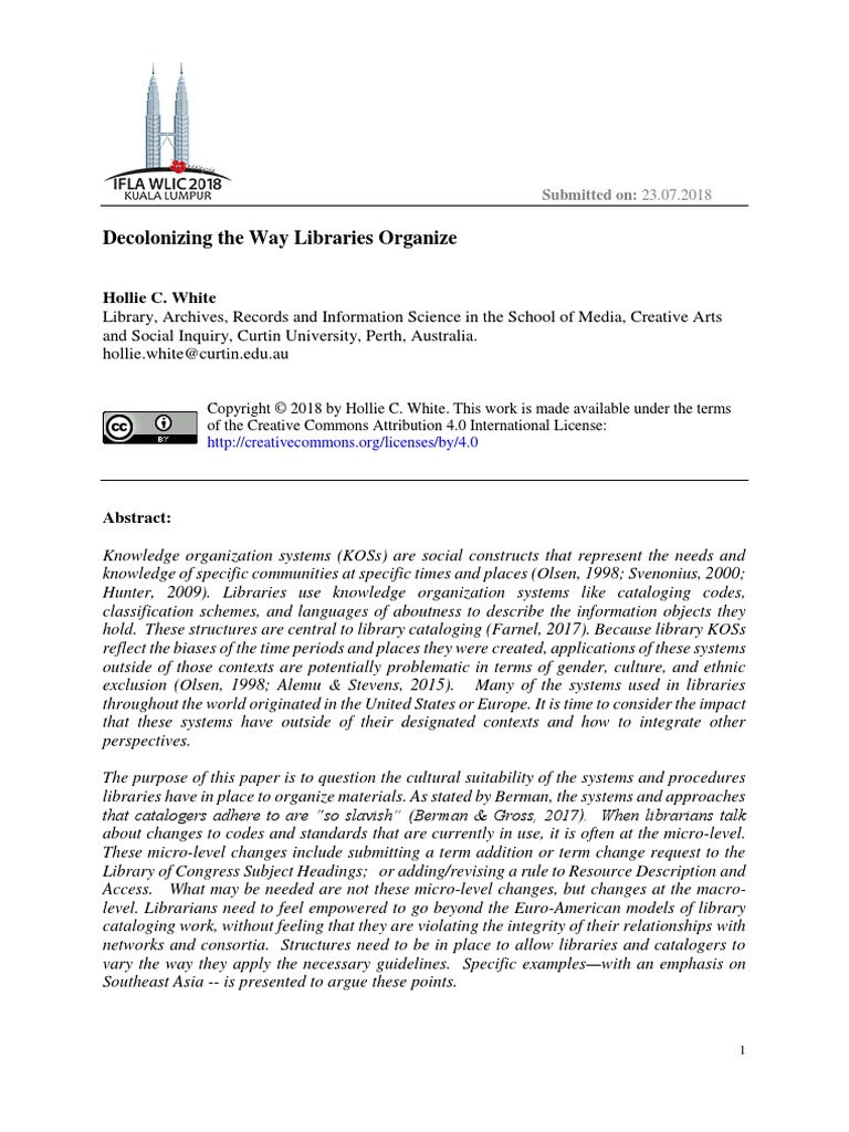 Decolonization Knowledge | PDF | Cataloging | Libraries