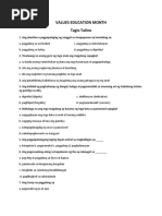 Values Month Quiz Bee G5 | PDF