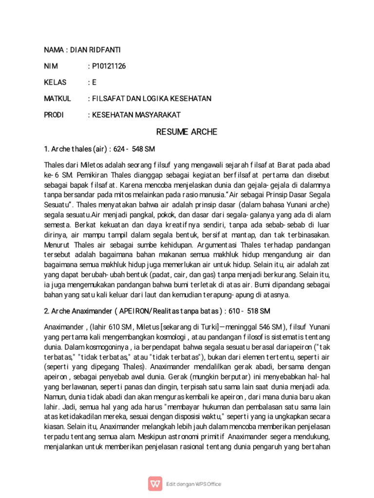 Dian Ridfanti P10121126 - Arche | PDF