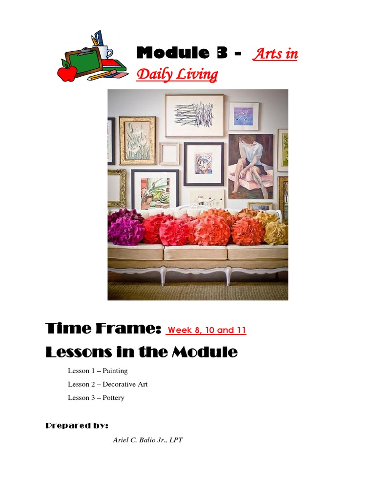 Module 3 Arts in Daily Living | PDF | Paint | Acrylic Paint