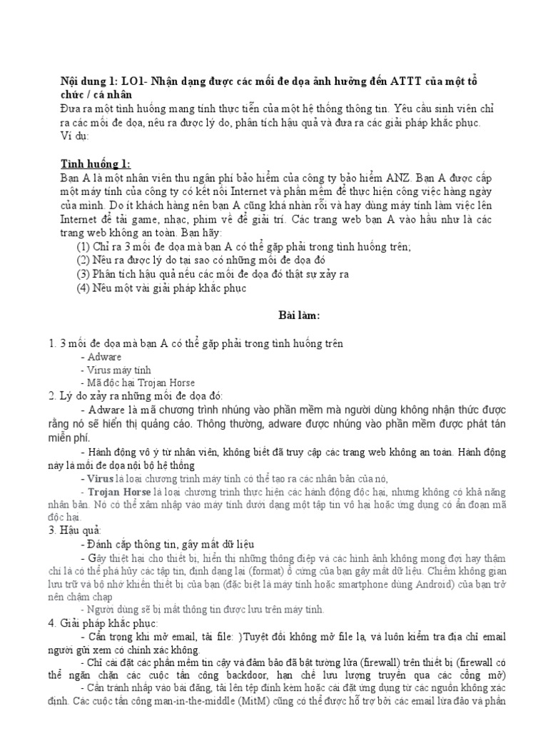 ôn tập ATTT | PDF