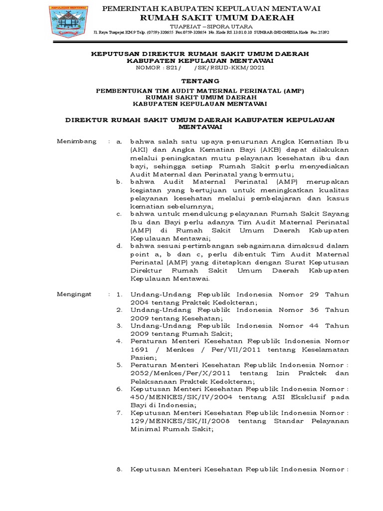 SK Tim Amp Rsud | PDF