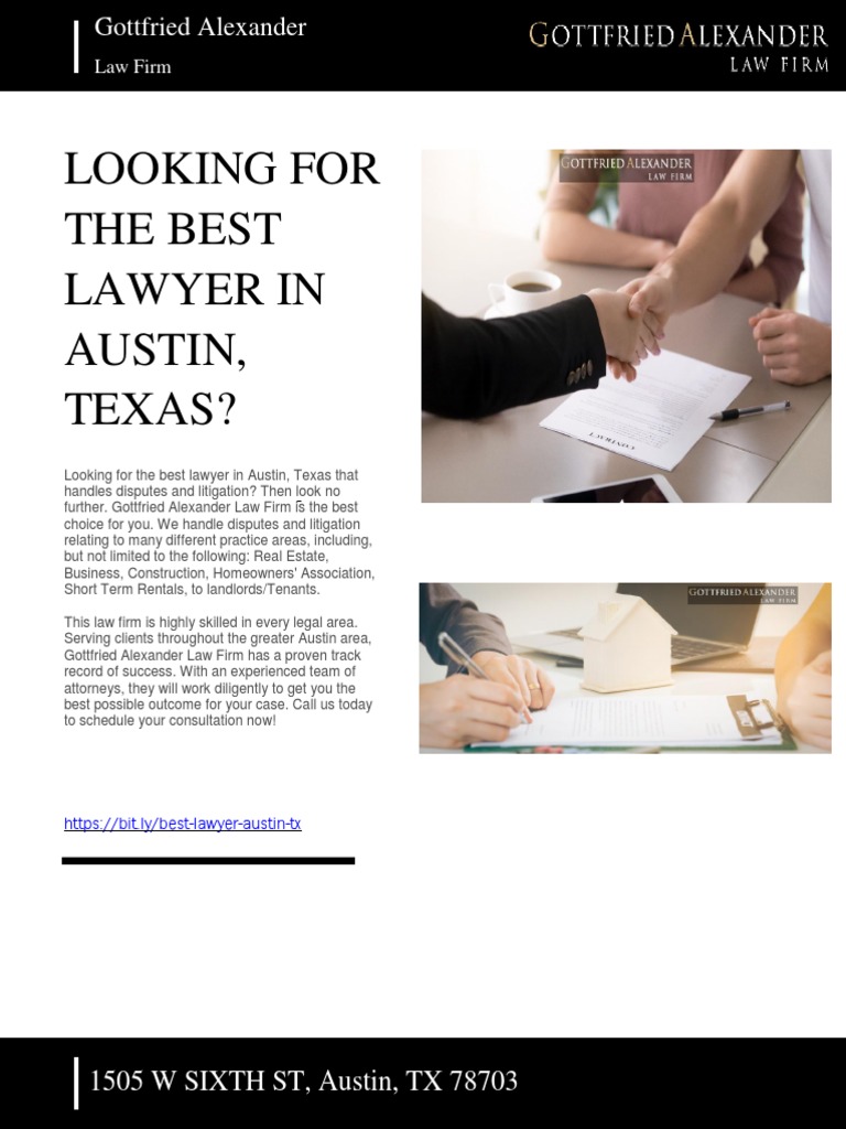 Looking For The Best Lawyer in Austin, Texas - Gottfried Alexander Law ...