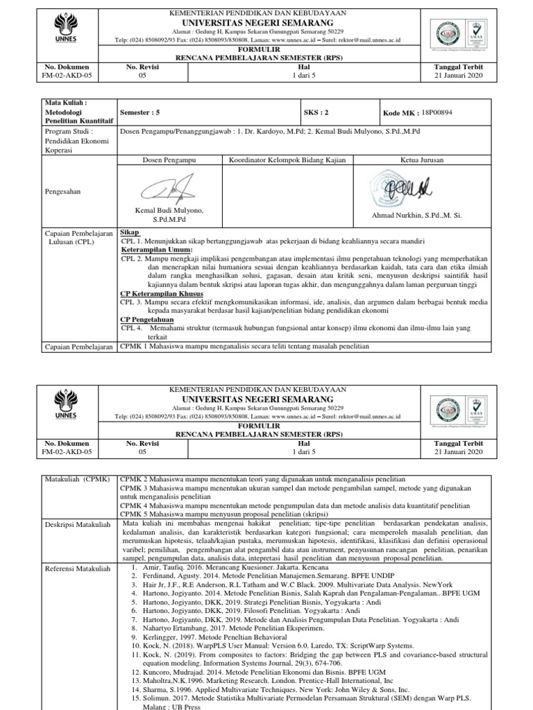 RPS Metopen Kuantitatif | PDF