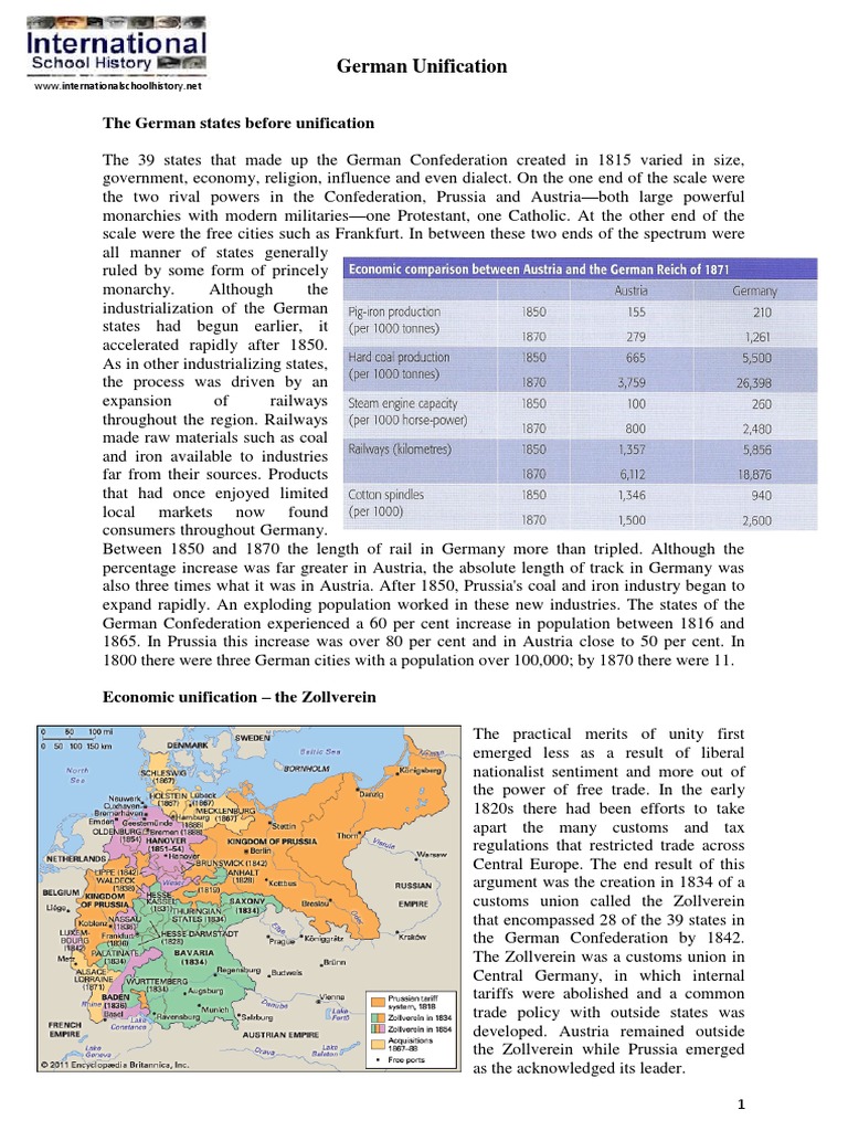 The Rise of Prussia and the Unification of Germany Under Otto von ...